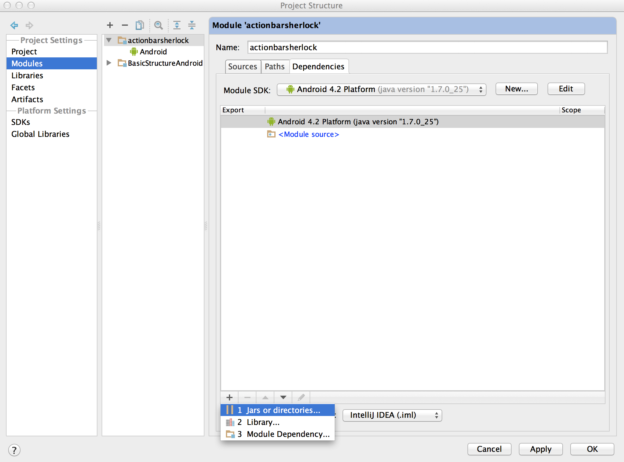 Proyecto Android Intellij Facebook Actionbarsherlock And Slidingmenu Jelcafs Blog